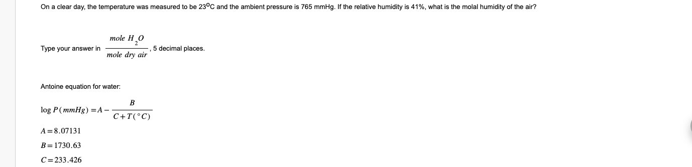 Solved On a clear day, the temperature was measured to | Chegg.com