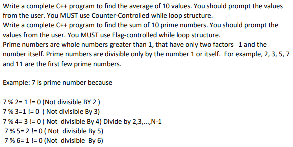 Solved Write a complete C++ program to find the average of | Chegg.com
