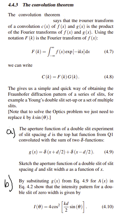 Solved 4 4 3 The Convolution Theorem The Convolution Theorem