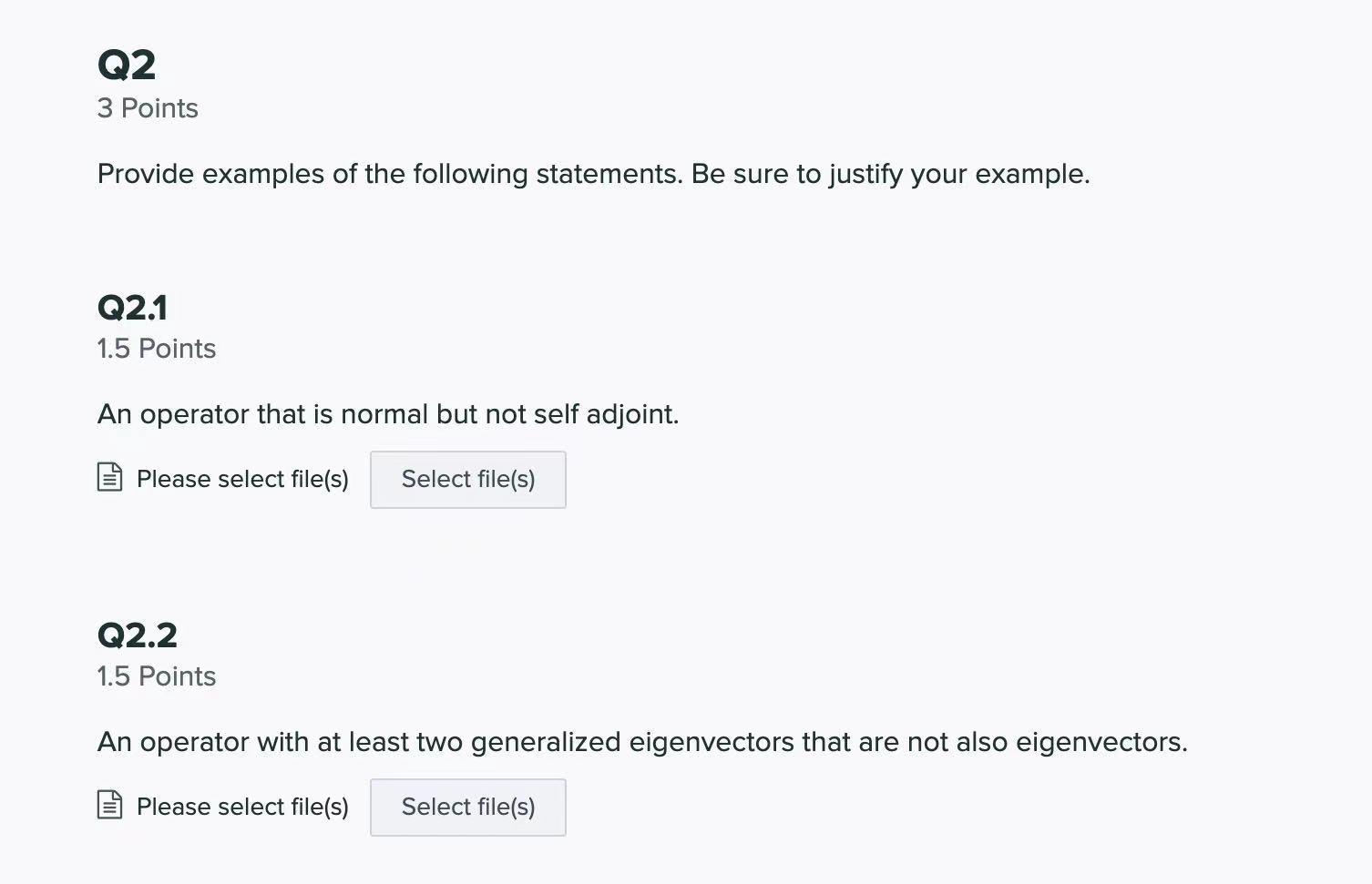 Solved Q2 3 Points Provide examples of the following | Chegg.com