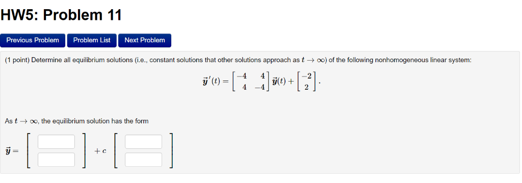 Solved HW5: Problem 11 Previous Problem Problem List Next | Chegg.com