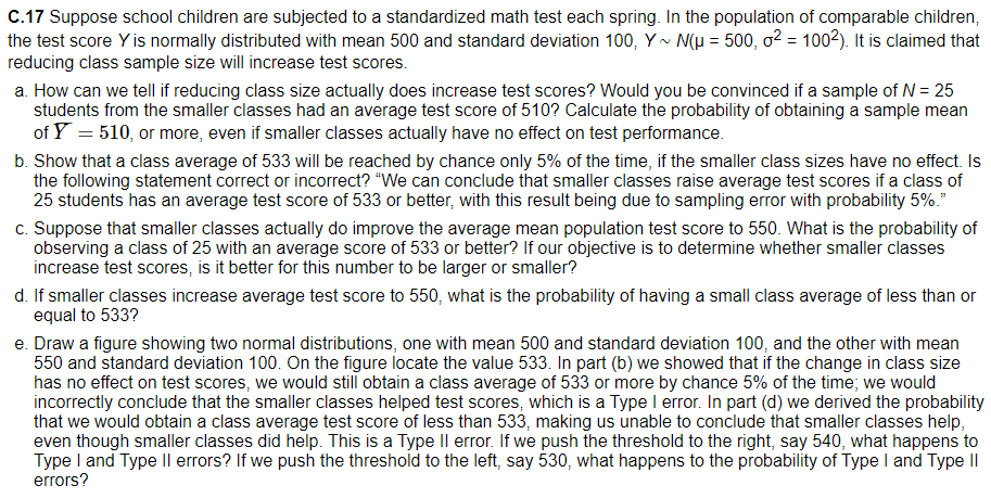 Solved C.17 Suppose school children are subjected to a | Chegg.com