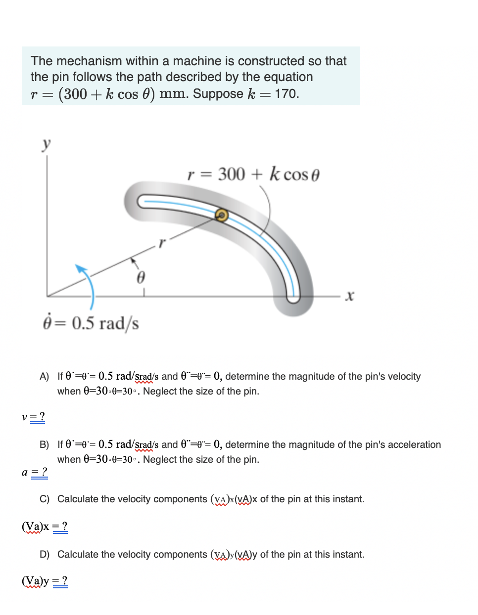 Solved The mechanism within a machine is constructed so that | Chegg.com