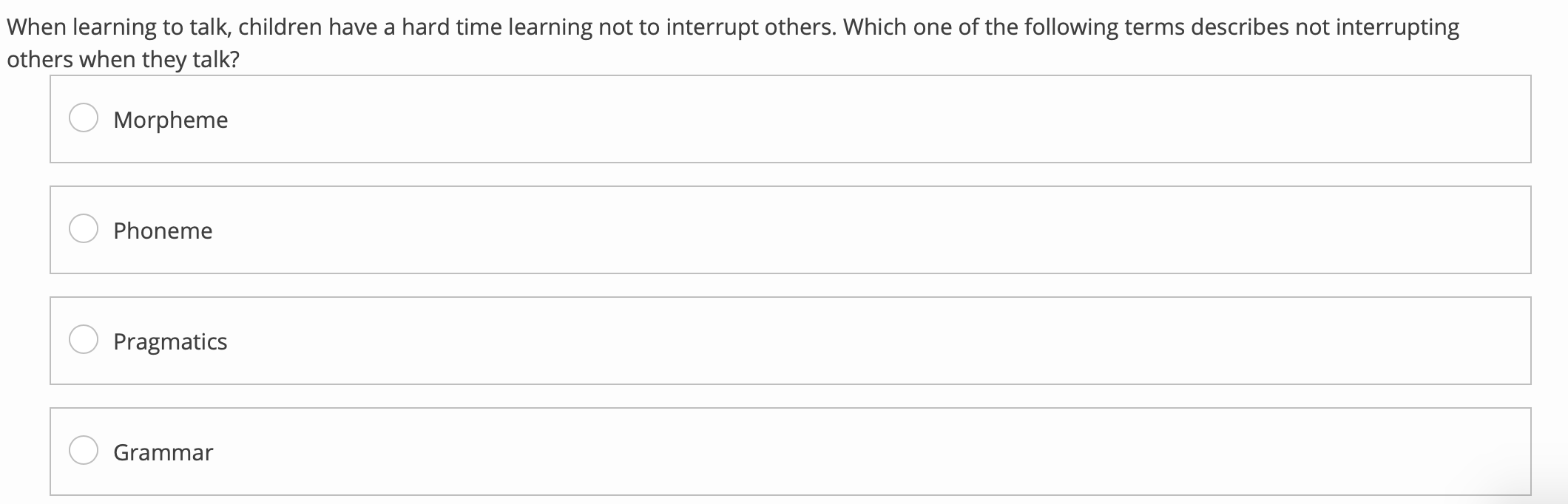 Solved When learning to talk, children have a hard time | Chegg.com