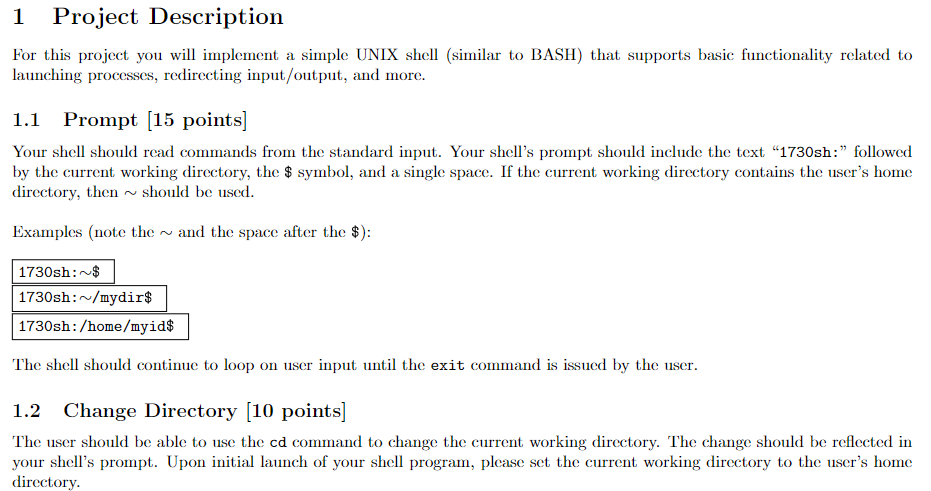 Solved 1 Project Description For this project you will | Chegg.com