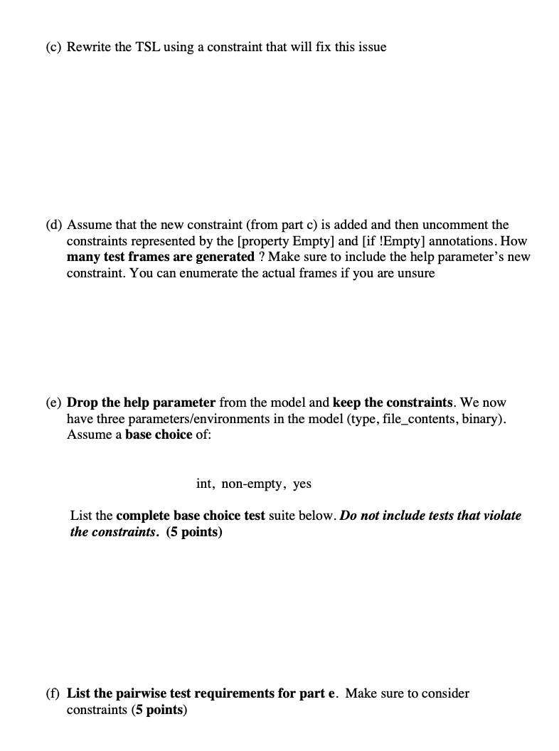 Solved Q3. (30 points) Use the following TSL of a small | Chegg.com