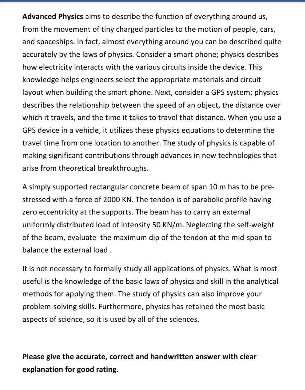 Solved Advanced Physics aims to describe the function of | Chegg.com