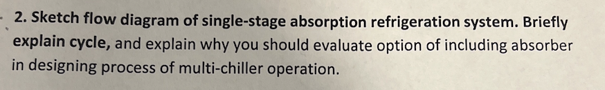 Solved 2. Sketch flow diagram of single-stage absorption | Chegg.com