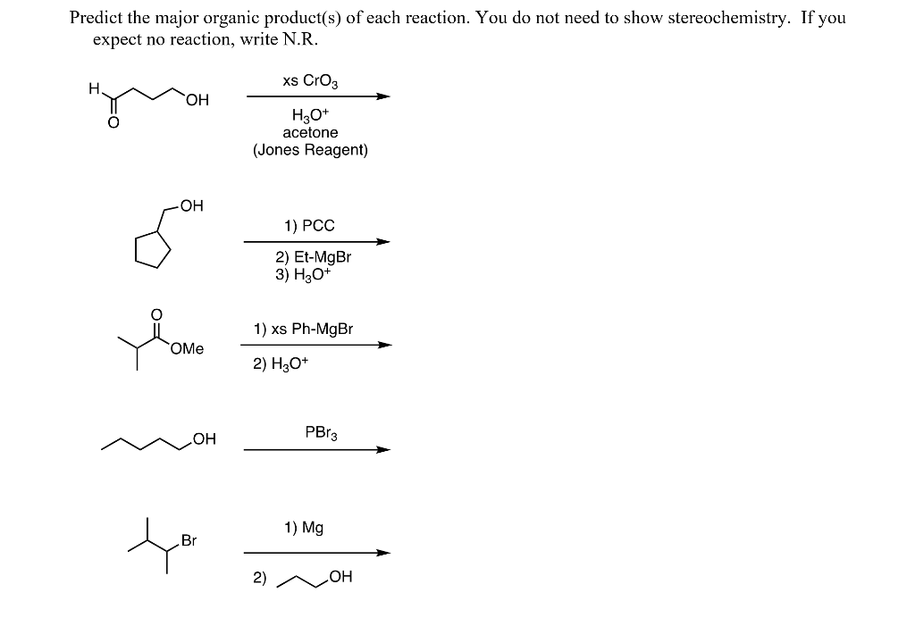 Solved Predict the major organic product(s) of each | Chegg.com