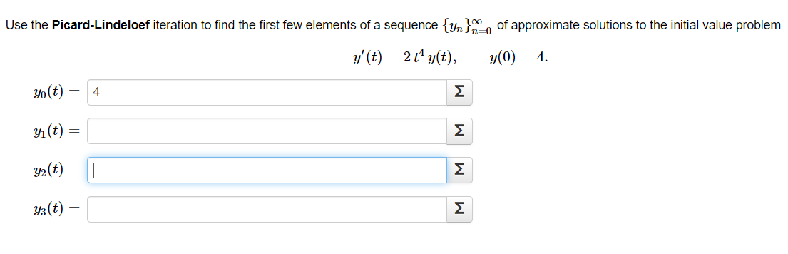 Solved Use the Picard-Lindeloef iteration to find the first | Chegg.com