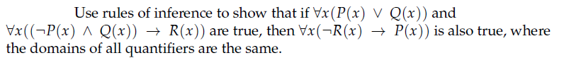 Solved Use rules of inference to show that if Vx(P(x) V | Chegg.com