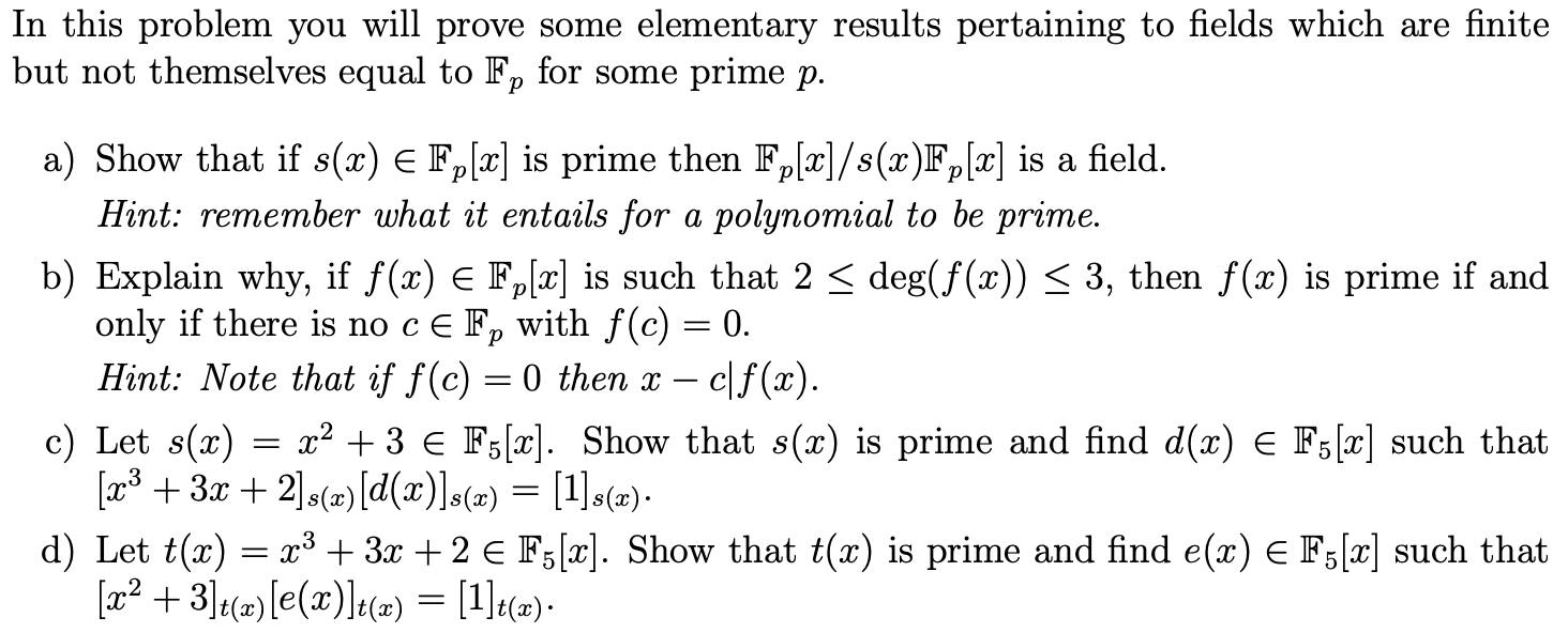 Solved In this problem you will prove some elementary | Chegg.com