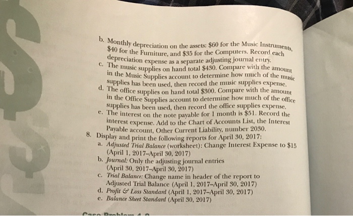 Solved Hi, I need help with quickbooks Chapter 4 case | Chegg.com