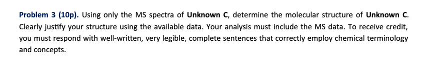 Solved Lab Assignment 7 concerns the analysis of MS spectra | Chegg.com