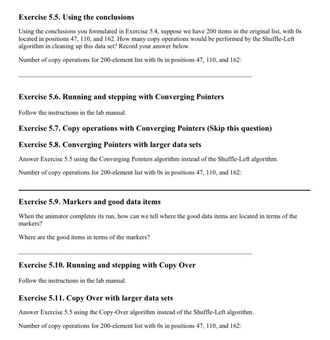 Solved Exercise 5.5. Using the conclusions Using the | Chegg.com