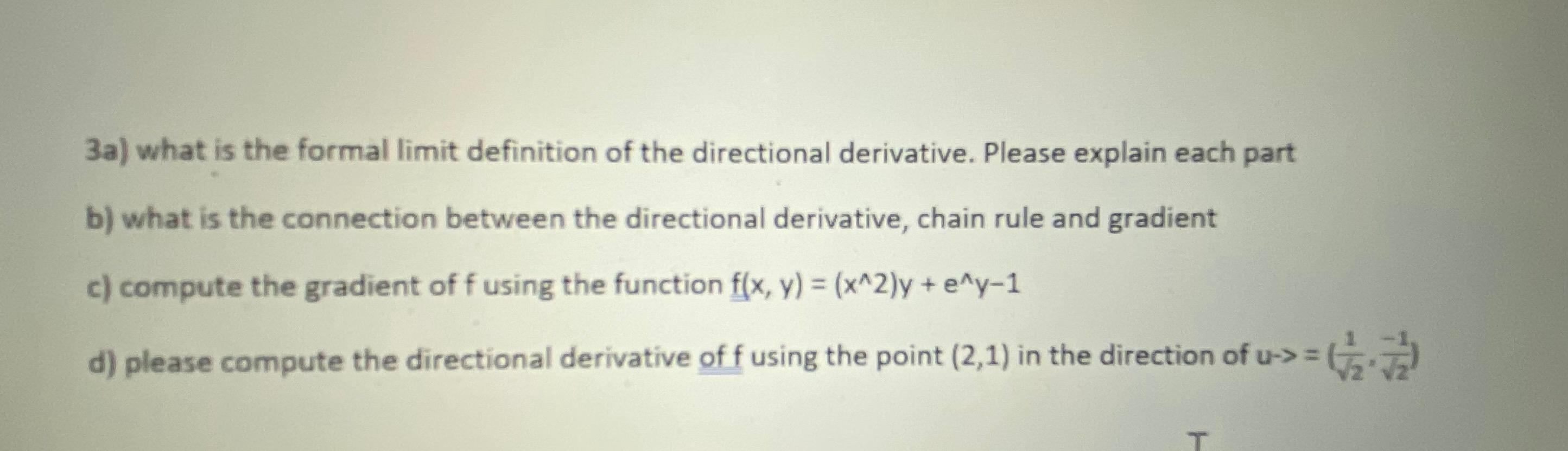 Solved 3a) what is the formal limit definition of the | Chegg.com