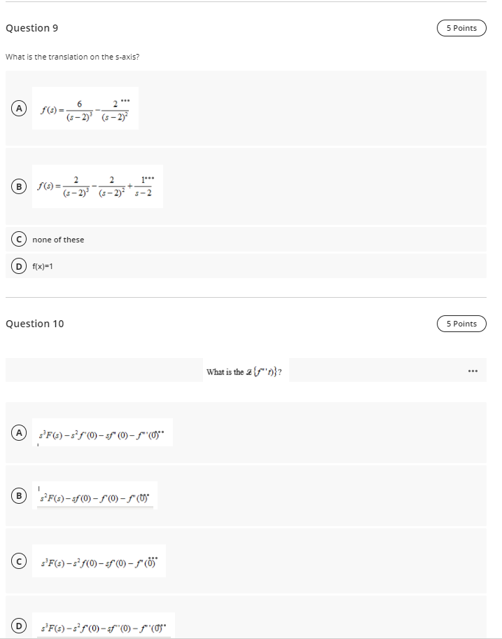 Solved Question 7 5 Points Using the first translation | Chegg.com