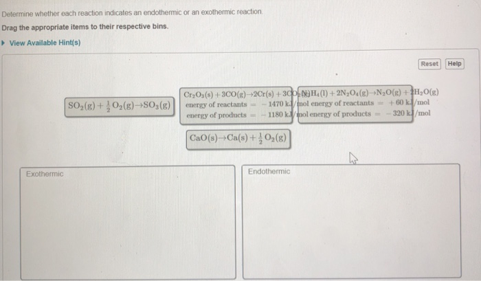 Solved Determine Whether Each Reaction Indicates An