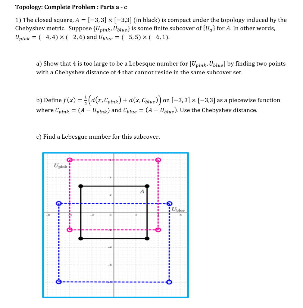 Topology: Complete Problem : Parts a - c 1) The | Chegg.com