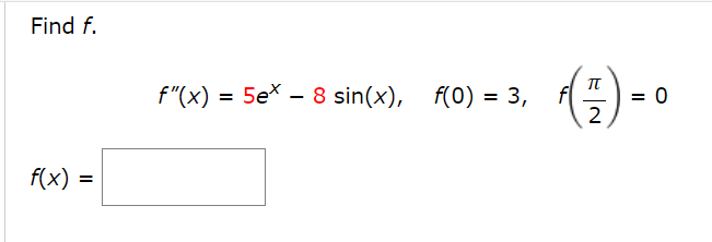 Solved Find f. f′(x)=1+3x,f(4)=27 f(x)=Find f. | Chegg.com