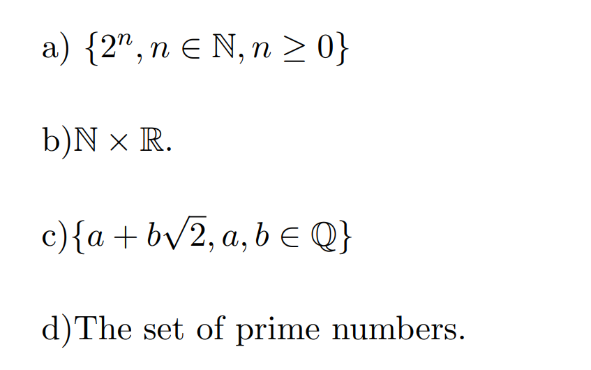 Solved Prove if the following sets are countable or | Chegg.com