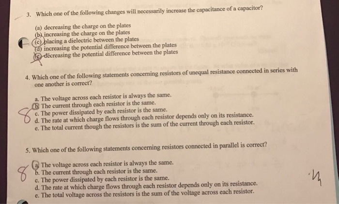 Solved 3. Which one of the following changes will | Chegg.com