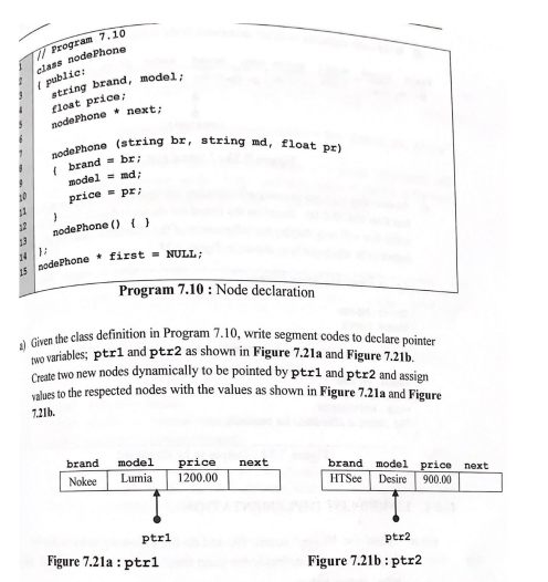 Solved node Phone (string br, string md, float pr) 15 | Chegg.com