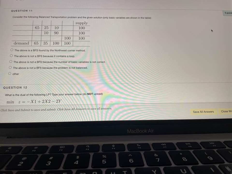 Solved QUESTION 11 5 point Consider the following Balanced | Chegg.com