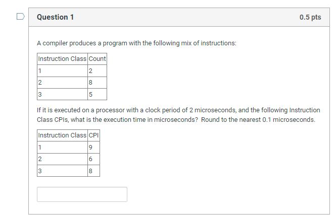 Solved A compiler produces a program with the following mix | Chegg.com