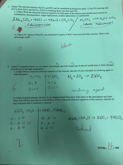 Solved The reaction between Na2CO3 and HCl can be considered | Chegg.com