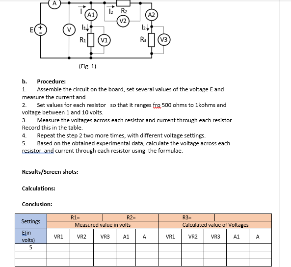 Solved b. Procedure: 1. Assemble the circuit on the board, | Chegg.com