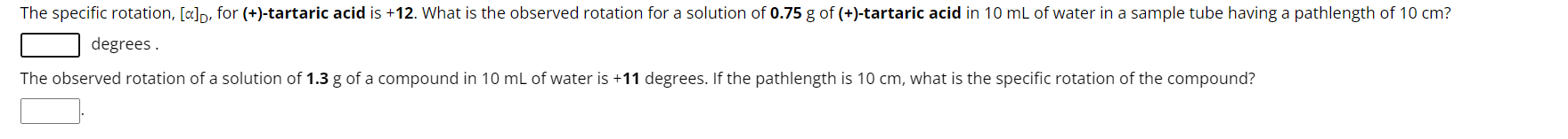 Solved The specific rotation, [α]D, for (-)-pseudoephedrine | Chegg.com