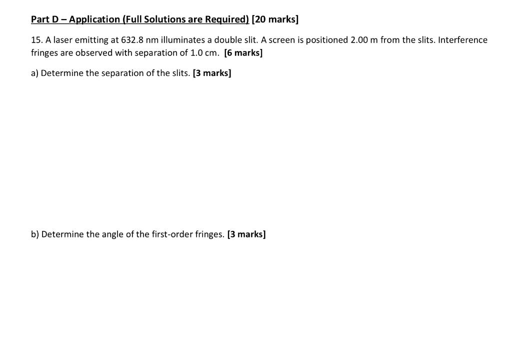 Solved Part D - Application (Full Solutions are Required) | Chegg.com