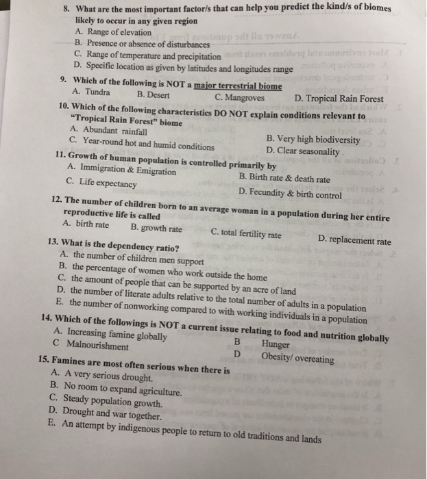 Solved result from 1. Most environmental problems A. | Chegg.com