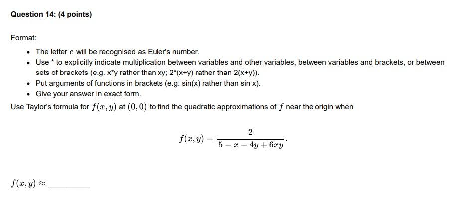 Solved Format: - The letter e will be recognised as Euler's | Chegg.com