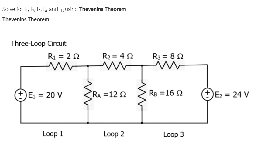 Solved Solve for 11, 12, 13, 1A and I using Thevenins | Chegg.com Solved Solve for 11, 12, 13, 1A and I using Thevenins | Chegg.com