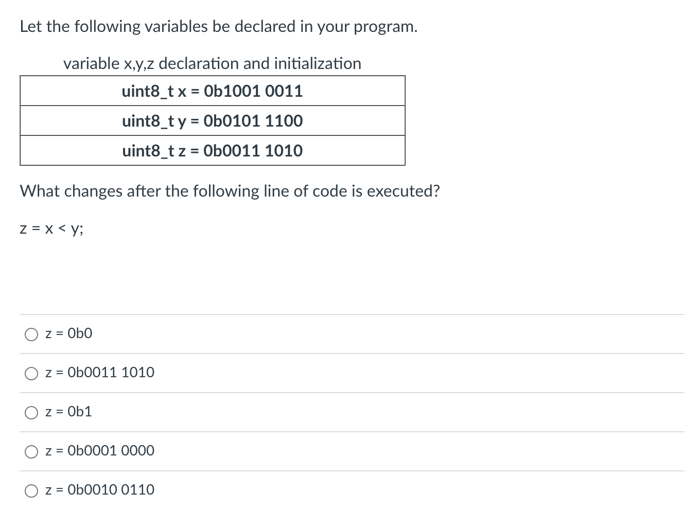 Solved Let The Following Variables Be Declared In Your