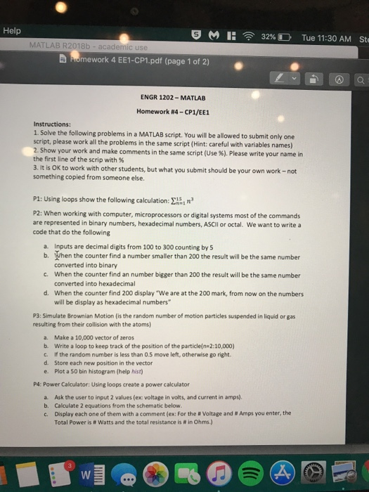 Solved Help I: 32% D Tue 11:30 AM St MA R2018b -academic use | Chegg.com