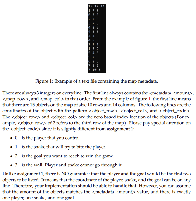 Solved Using C language c89 how do I print this maze map | Chegg.com