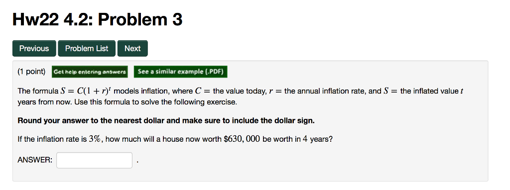 Solved Hw22 4.2: Problem 3 Previous Problem ListNext (1 | Chegg.com