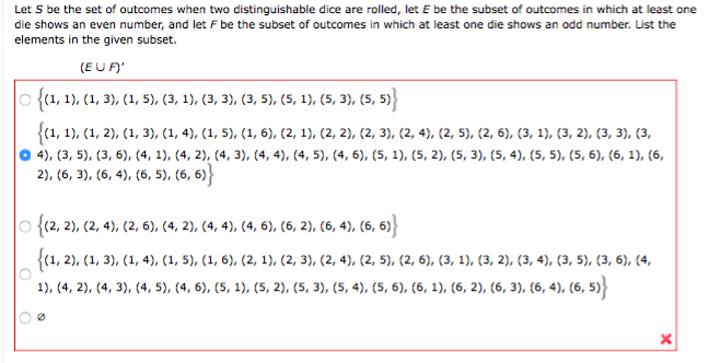 Solved Let S be the set of outcomes when two distinguishable | Chegg.com