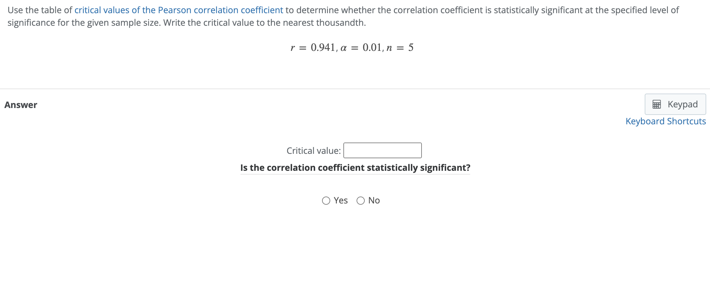 Solved Use The Table Of Critical Values Of The Pearson