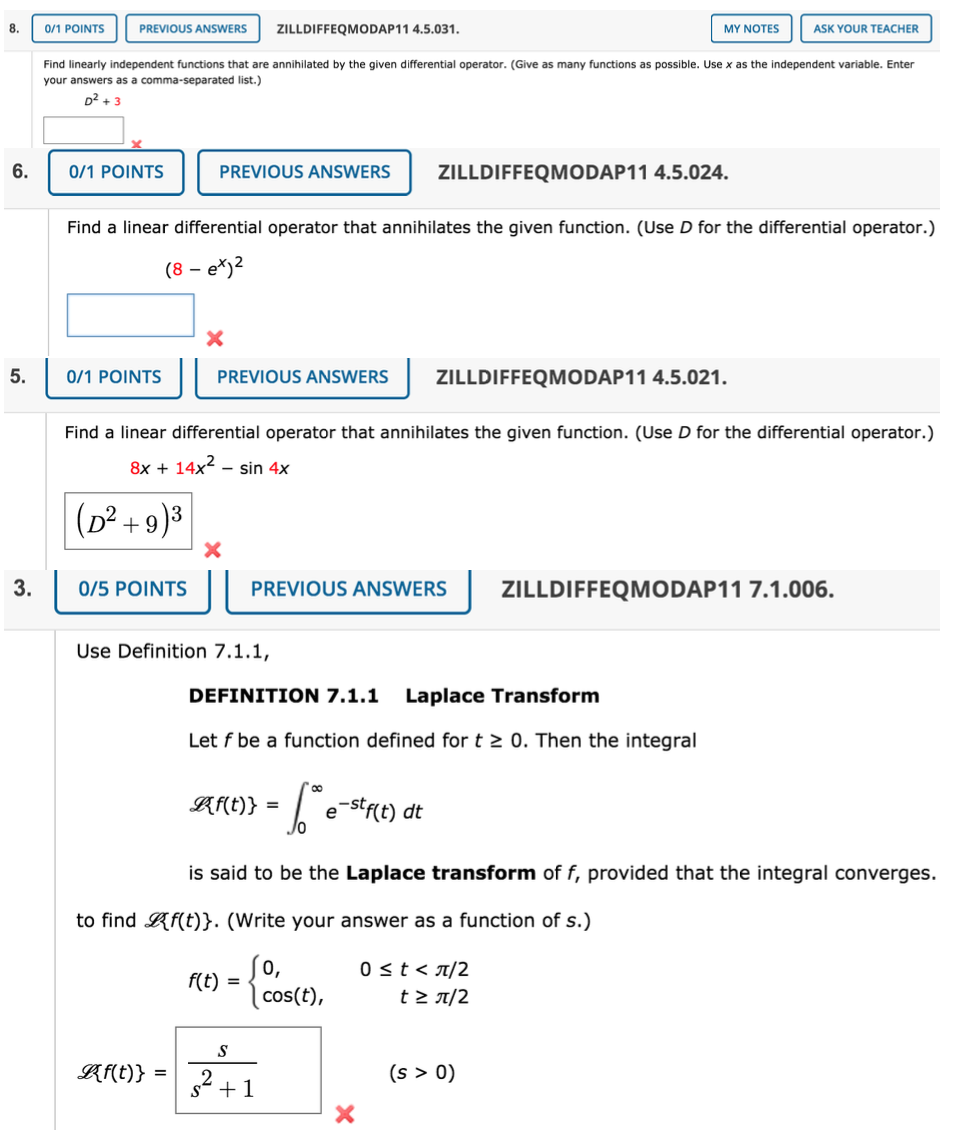 Solved 0/1 POINTS PREVIOUS ANSWERS ZILLDIFFEQMODAP11 | Chegg.com