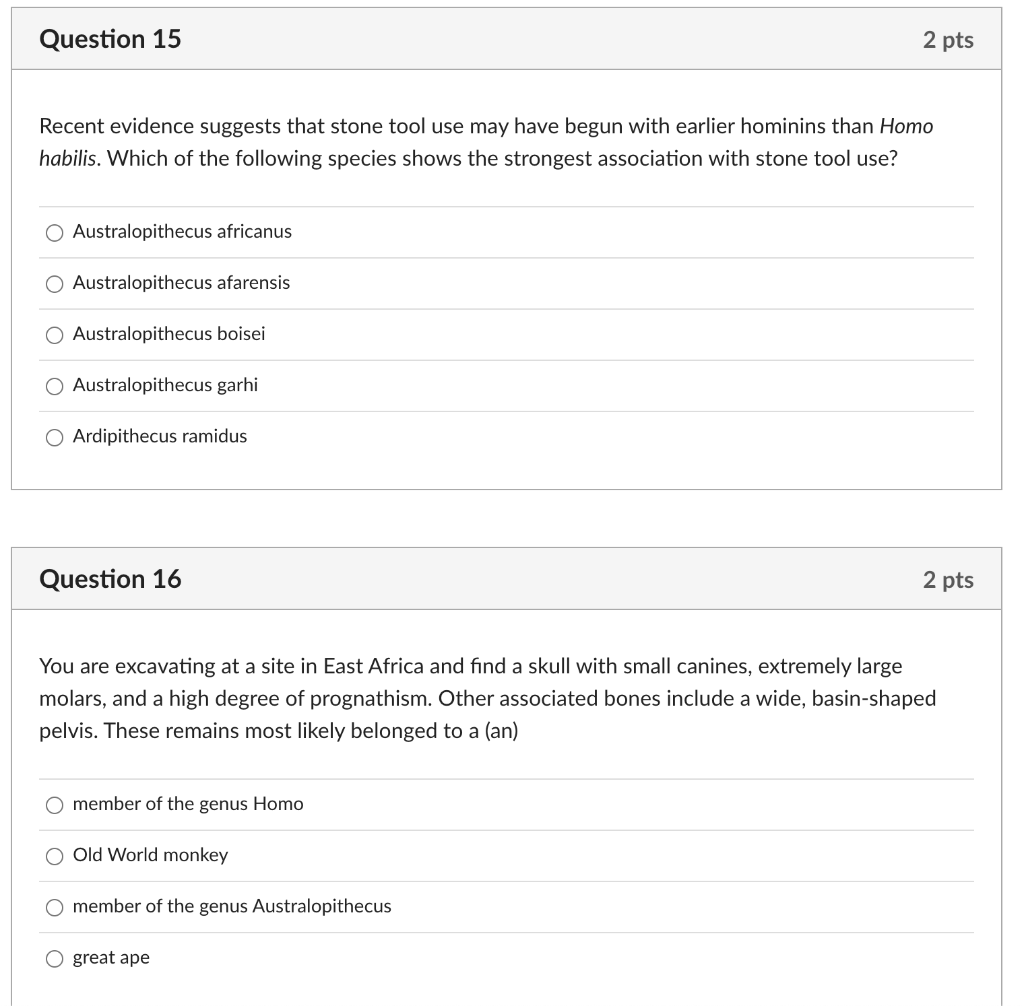 Solved Recent evidence suggests that stone tool use may have | Chegg.com