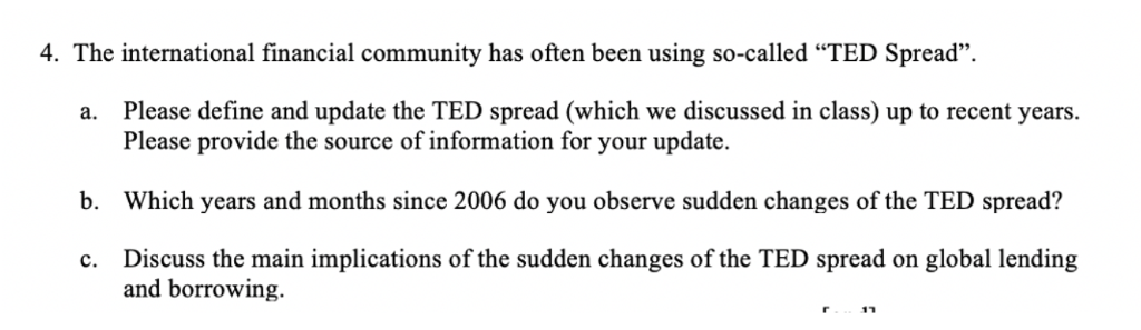 Solved 4. The international financial community has often | Chegg.com