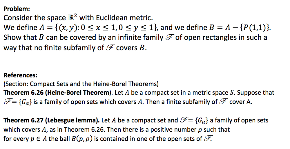 Solved Problem: Consider the space R2 with Euclidean metric. | Chegg.com