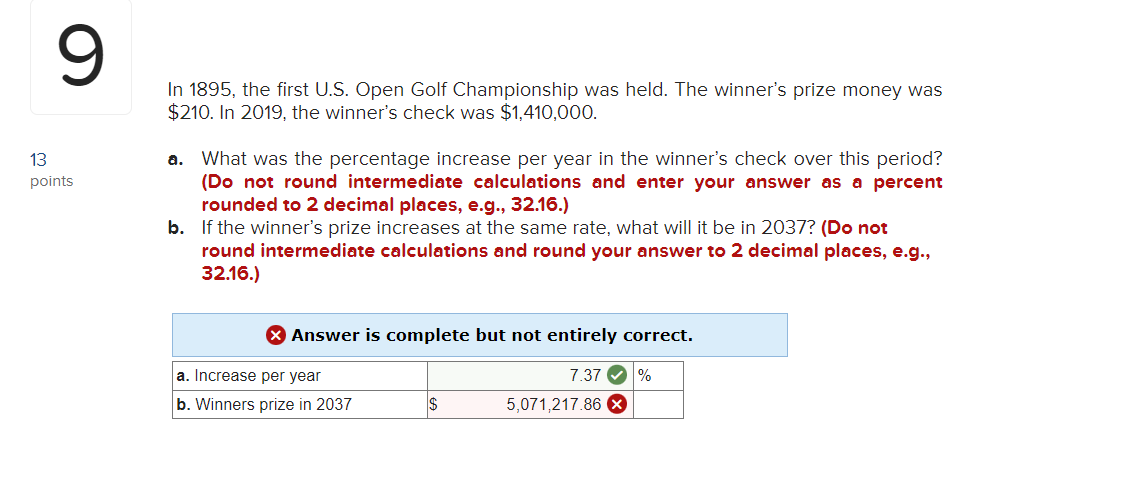 Solved In 1895, ﻿the first U.S. ﻿Open Golf Championship was | Chegg.com