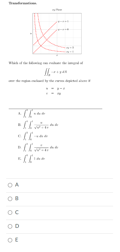 Solved Transformations. Which of the following can evaluate | Chegg.com