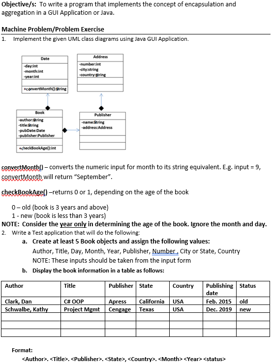 Solved Objective/s: To write a program that implements the | Chegg.com