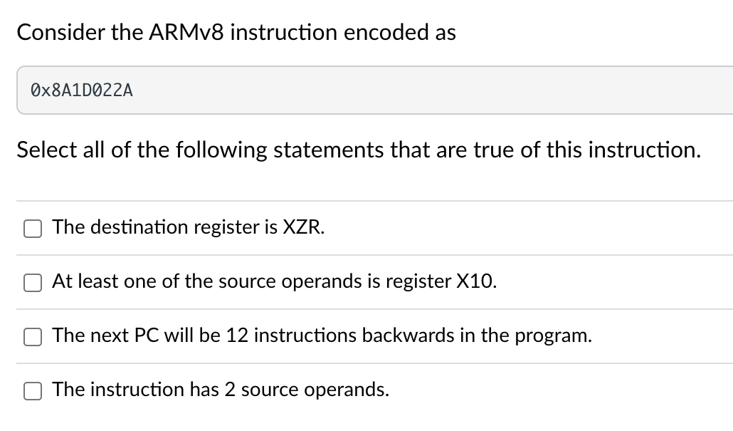 Solved Consider the ARMv8 instruction encoded as 0xF80283FE | Chegg.com